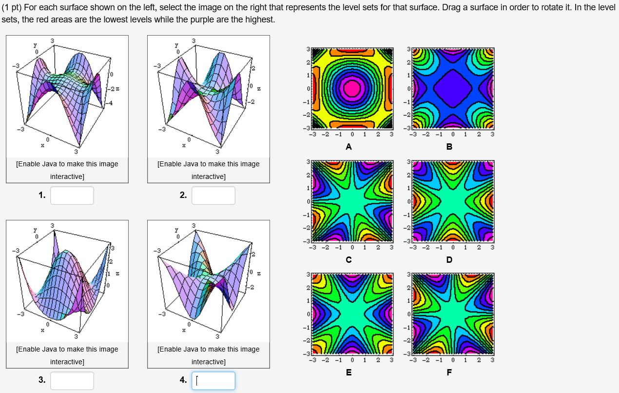 Solved For each surface shown on the left, select the image | Chegg.com