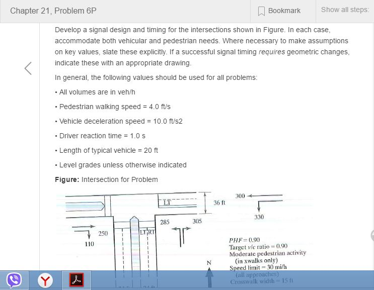 Develop a signal design and timing for the | Chegg.com
