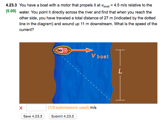 Solved You have a boat with a motor that propels it at | Chegg.com