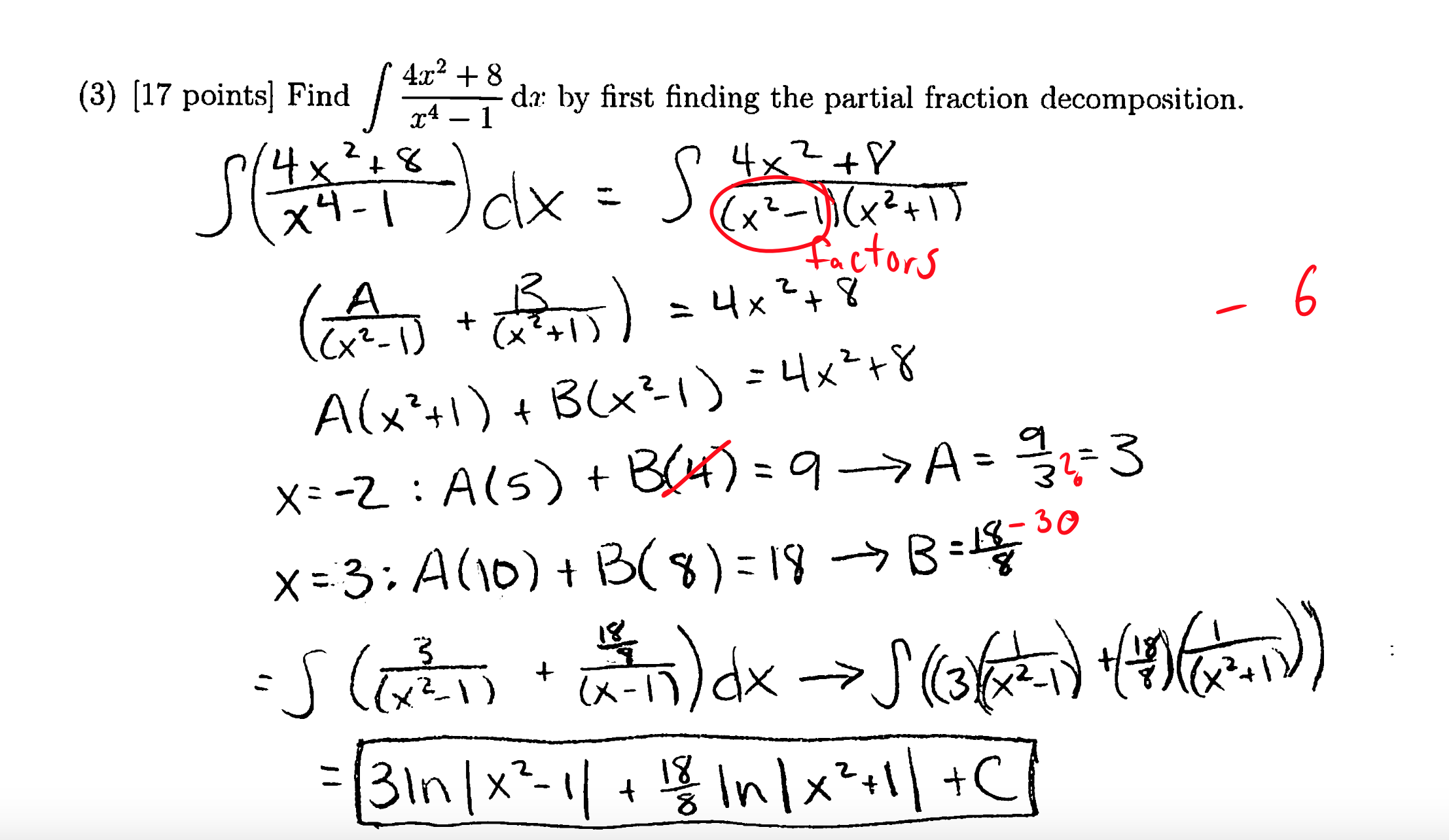 Solved Find by first finding the partial fraction | Chegg.com