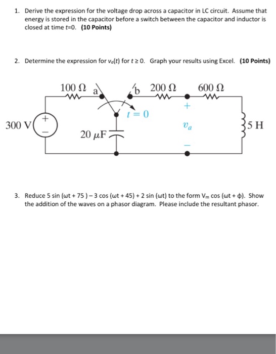 Solved 1. Derive the expression for the voltage drop across | Chegg.com