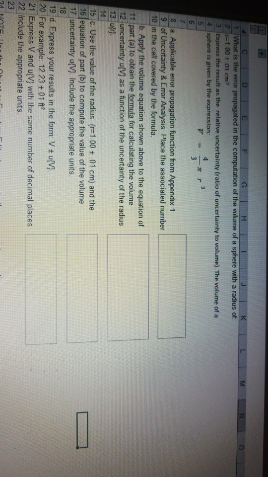 Solved 1 What is the error propagated in the computation of | Chegg.com