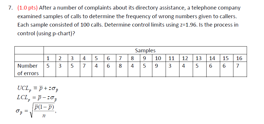(1.0 pts) After a number of complaints about its | Chegg.com