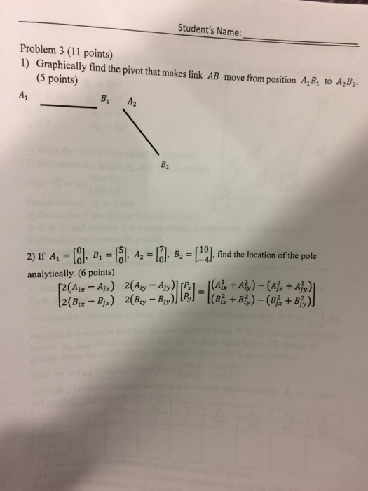 Solved Graphically find the pivot that makes link AB move | Chegg.com