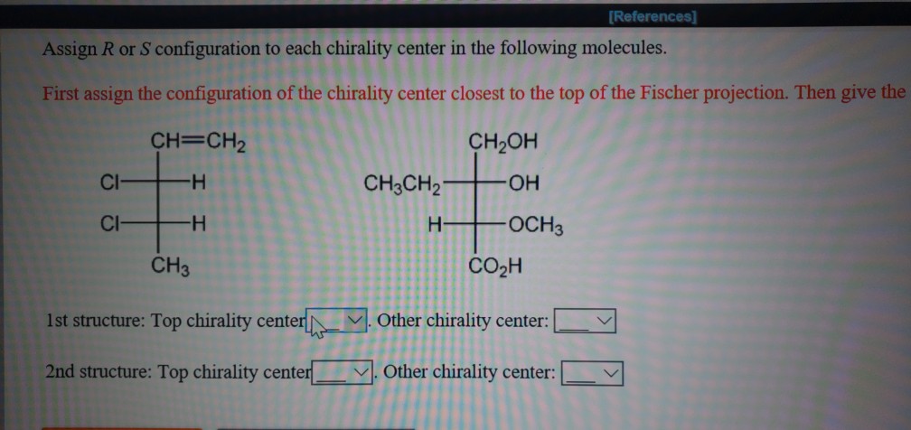 Solved References Assign R or S configuration to each | Chegg.com