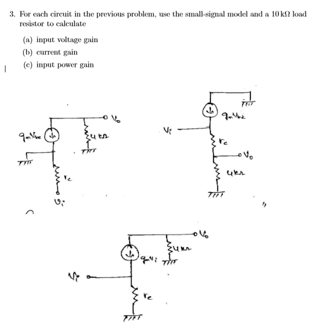 Solved 3. For each circuit in the previous problem, use the | Chegg.com