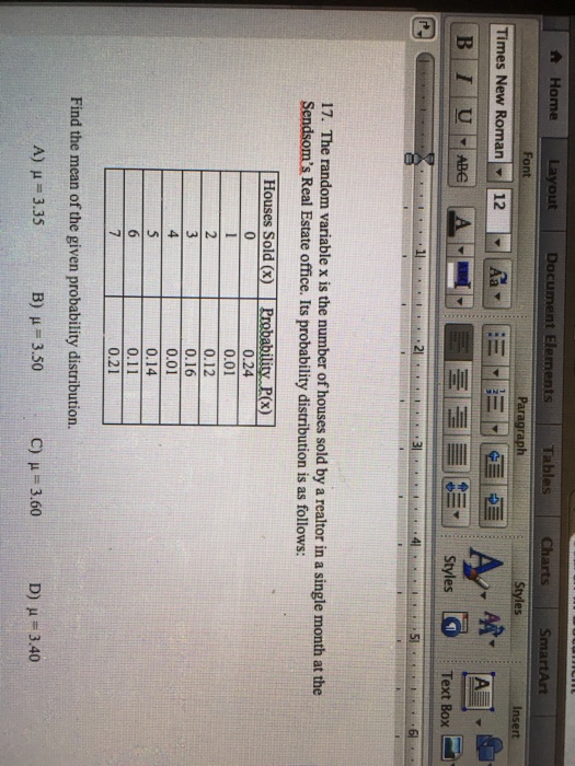 Solved A Home Layout Document Elements Tables Charts | Chegg.com