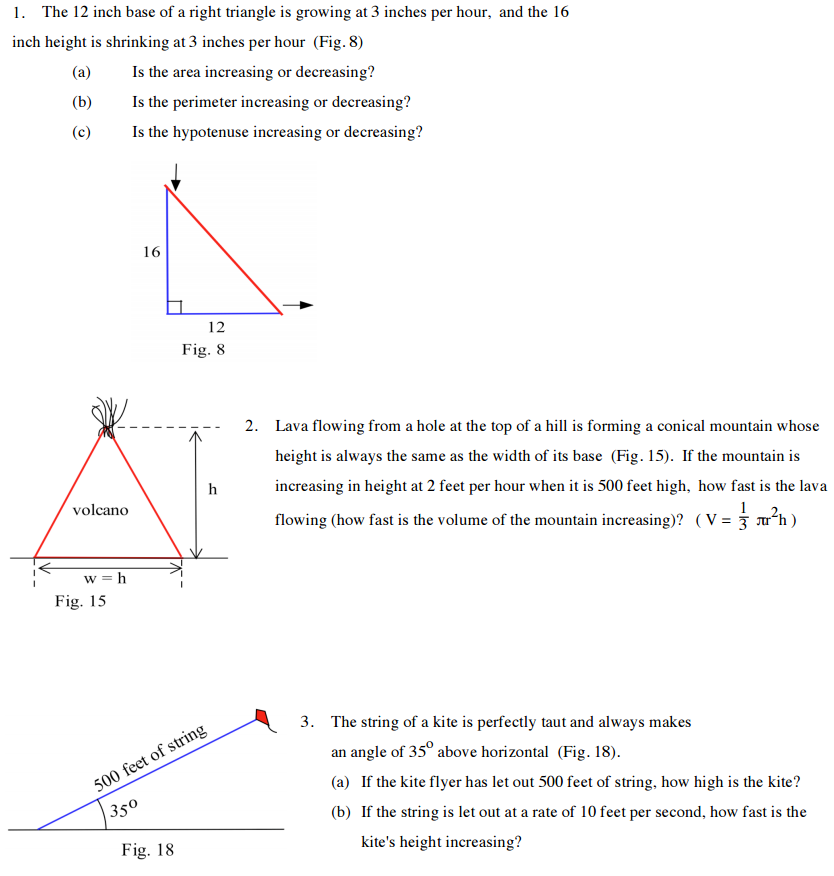 Solved The 12 inch base of a right triangle is growing at 3 | Chegg.com