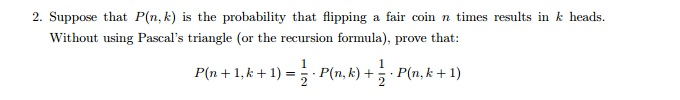 Solved Suppose that P(n, k) is the probability that flipping | Chegg.com
