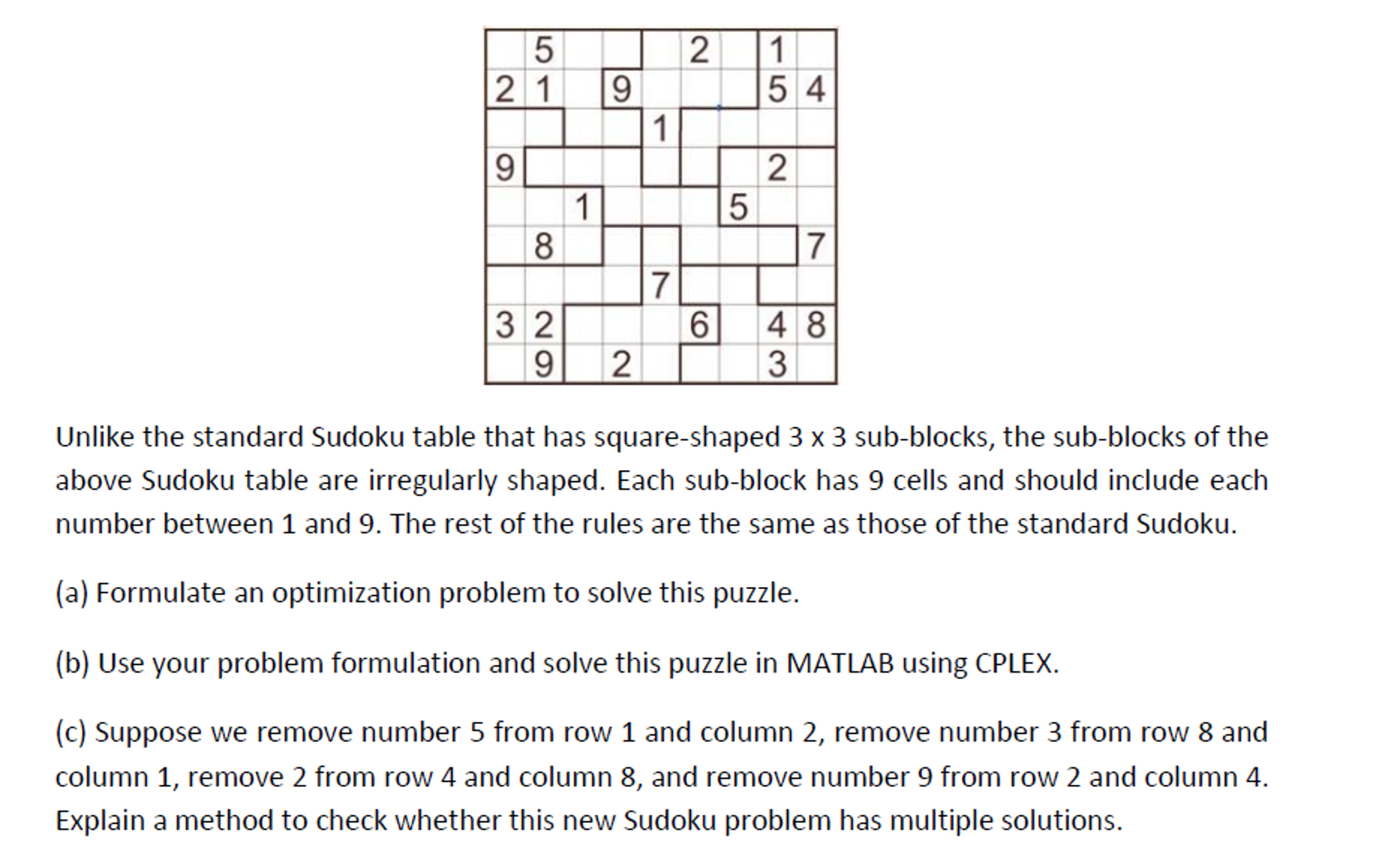 Solved Unlike The Standard Sudoku Table That Has 8416