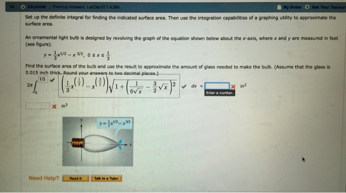 Solved Set up the definite integral for finding the | Chegg.com
