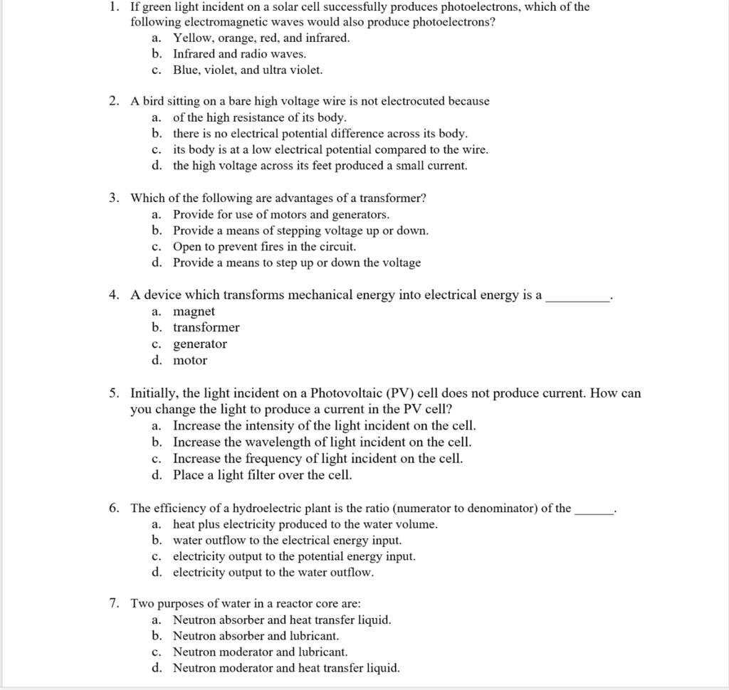 Solved If green light incident on a solar cell successfully | Chegg.com