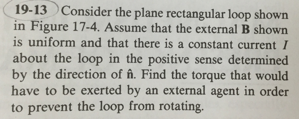 Solved 19-13 Consider the plane rectangular loop sho in | Chegg.com