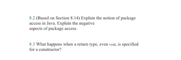 Solved Explain The Notion Of Package Access In Java Explain