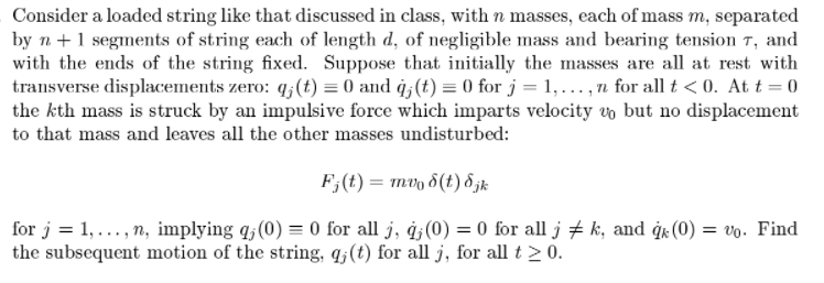 Solved Consider a loaded string like that discussed in | Chegg.com