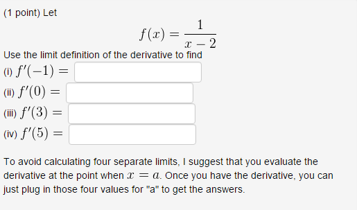 Solved Let F X 1 X 2 Use The Limit Definition Of The