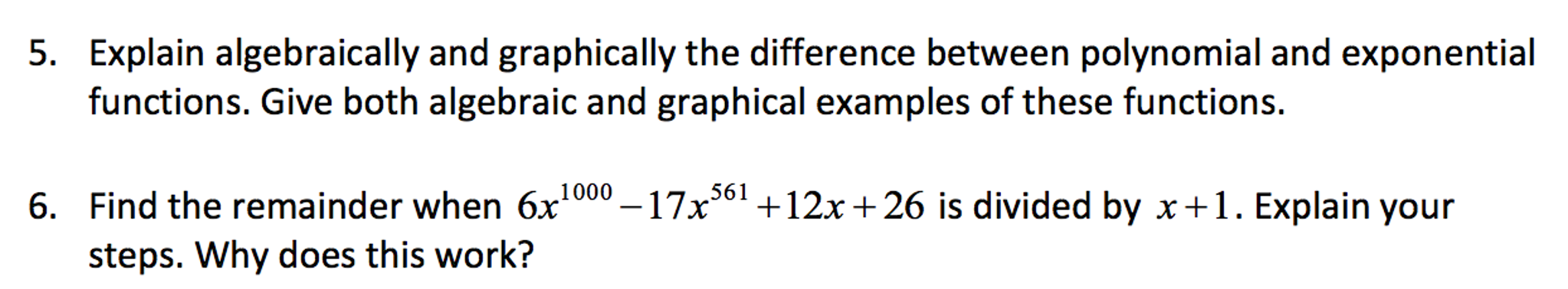 Solved Explain algebraically and graphically the difference | Chegg.com
