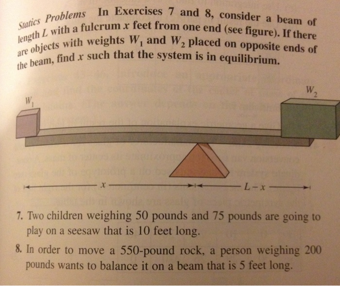 Solved Statics problem In Exercises 7 and 8, consider a | Chegg.com