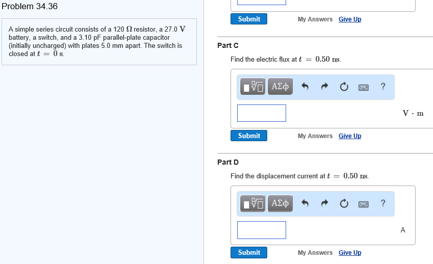 Solved Problem 34.36 A simple series circuit consists of a | Chegg.com