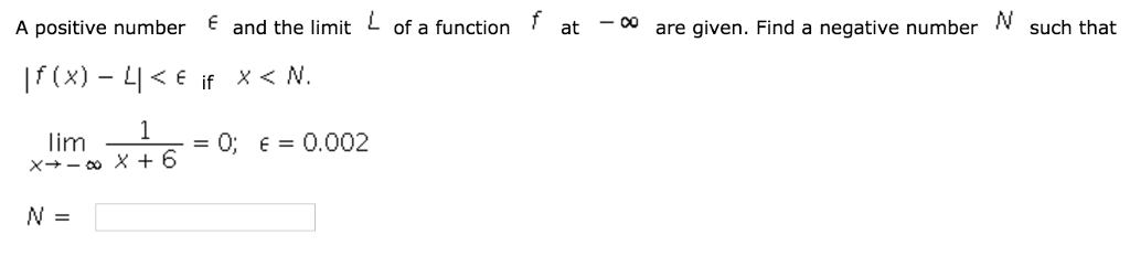 Solved A positive number epsilon and the limit L of a | Chegg.com