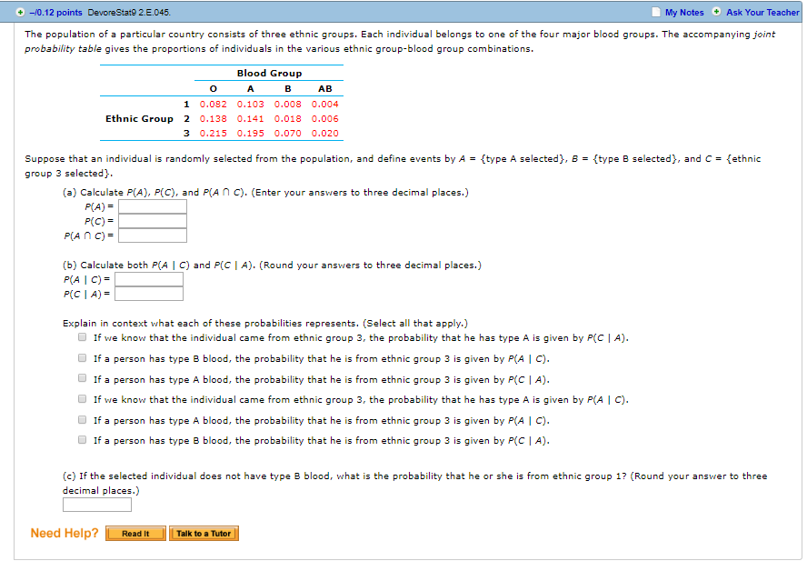 Solved 10 12 Points Devorestat9 2 E 045 My Notes Ask Your