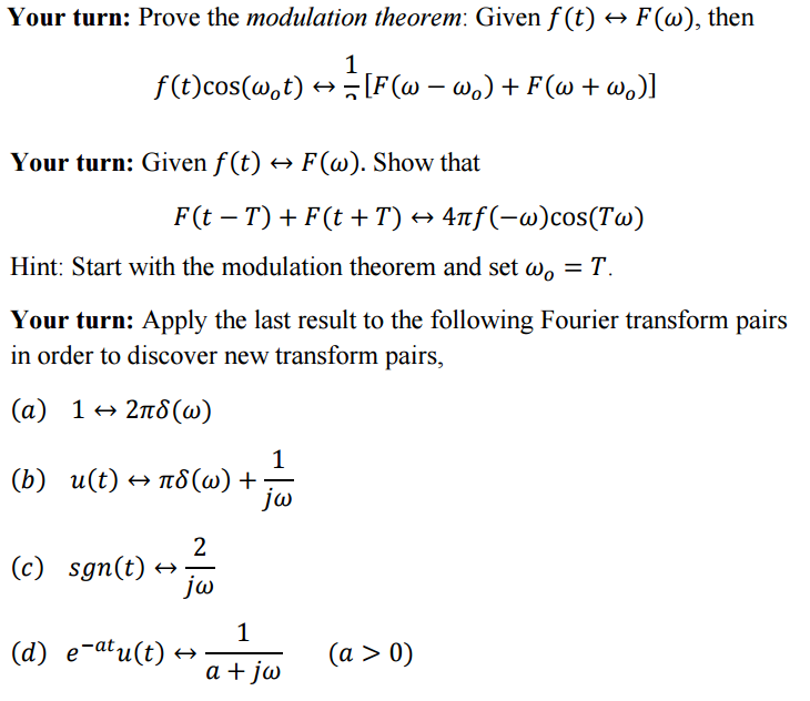 Solved Fourier Series/ Fourier Transforms | Chegg.com