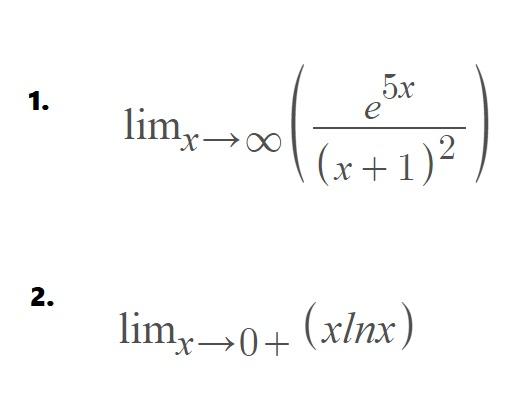 Solved 1. 5x 2. | Chegg.com