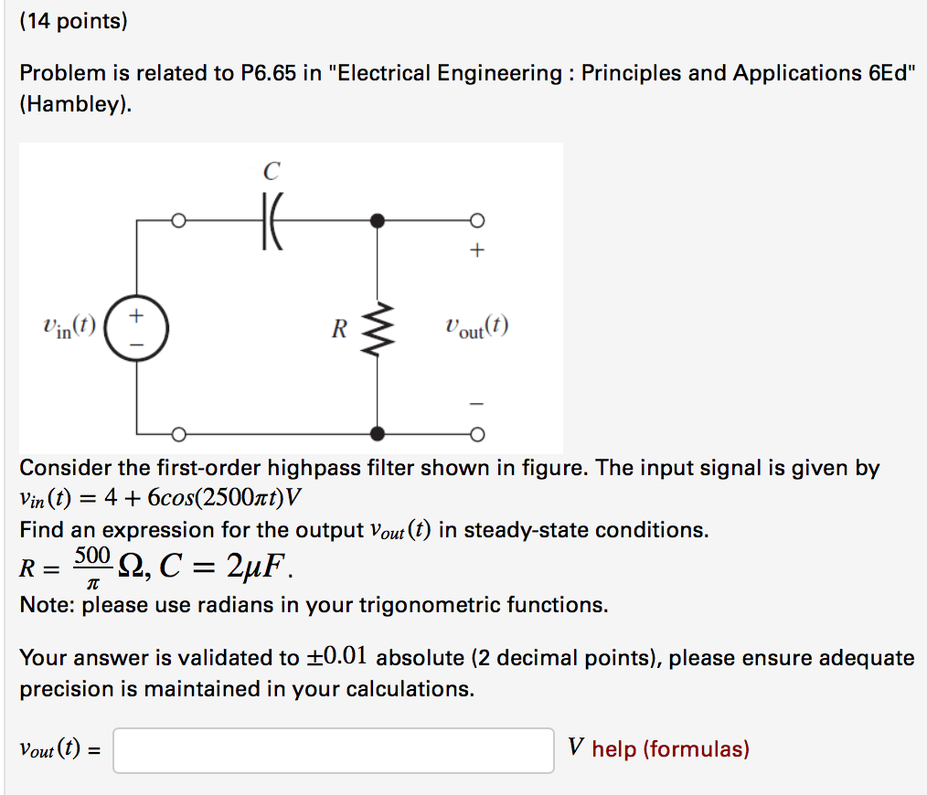 Solved (14 points) Problem is related to P6.65 in | Chegg.com