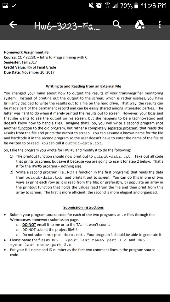 Solved 簝令·1170%·1 1 :23 PM KHw6-3223-Fa. : Homework | Chegg.com