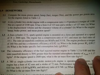 Solved Compute the mean piston speed, bmep (har) torque | Chegg.com