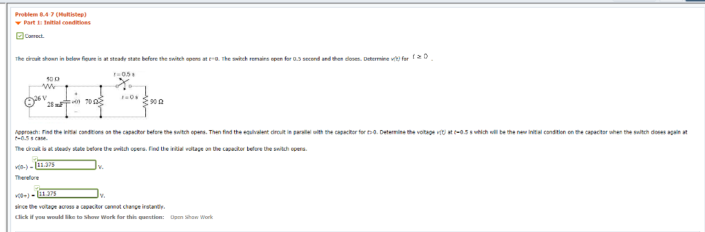 Solved Problem 8.4 7 (Multistep) Part 1: Initial | Chegg.com