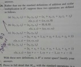 Solved Rather than use the standard definitions of addition | Chegg.com