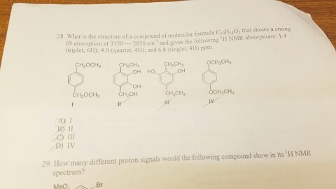 Solved What is the structure of a compound of molecular | Chegg.com