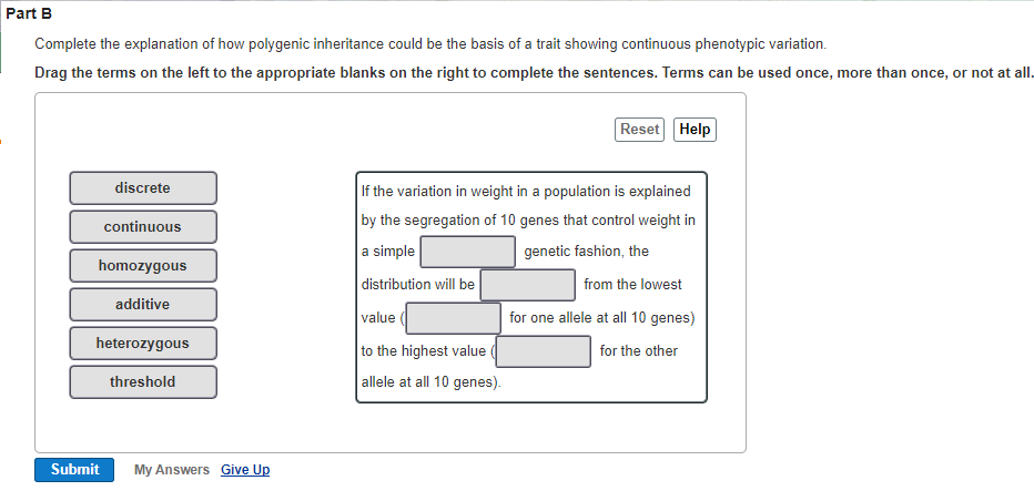 Solved Complete the explanation of how polygenic inheritance | Chegg.com