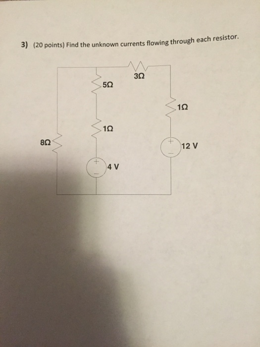 Solved Find the unknown currents flowing through each | Chegg.com