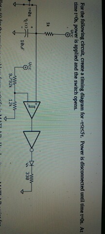 Solved For the following circuit, create a timing diagram | Chegg.com
