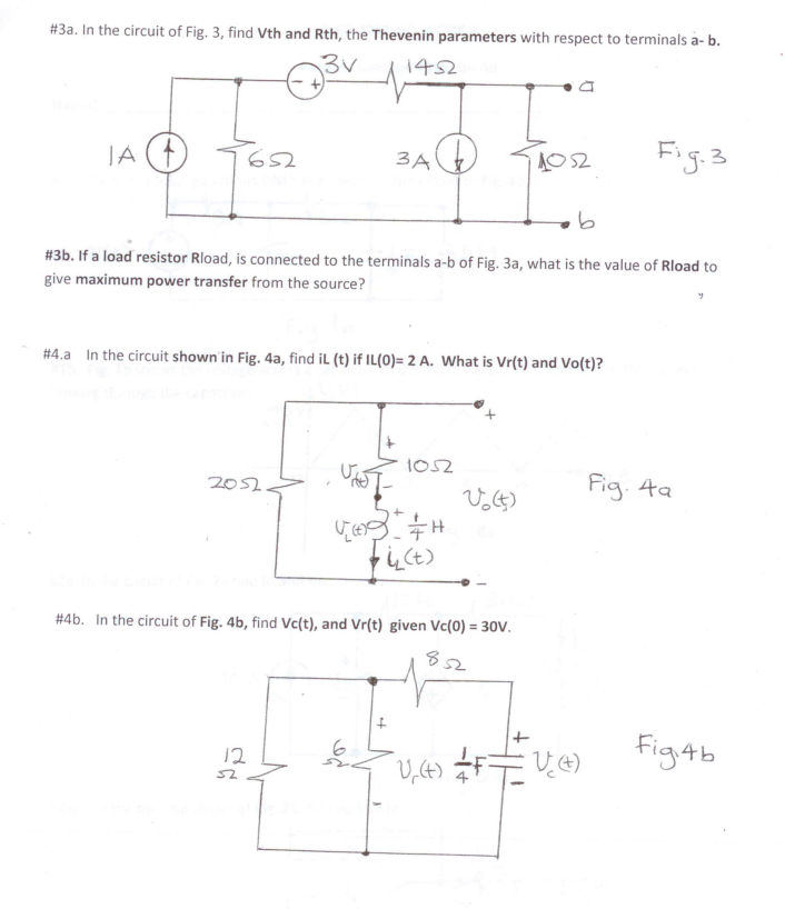 Solved In the circuit of Fig. 3, find Vth and Rth, the | Chegg.com