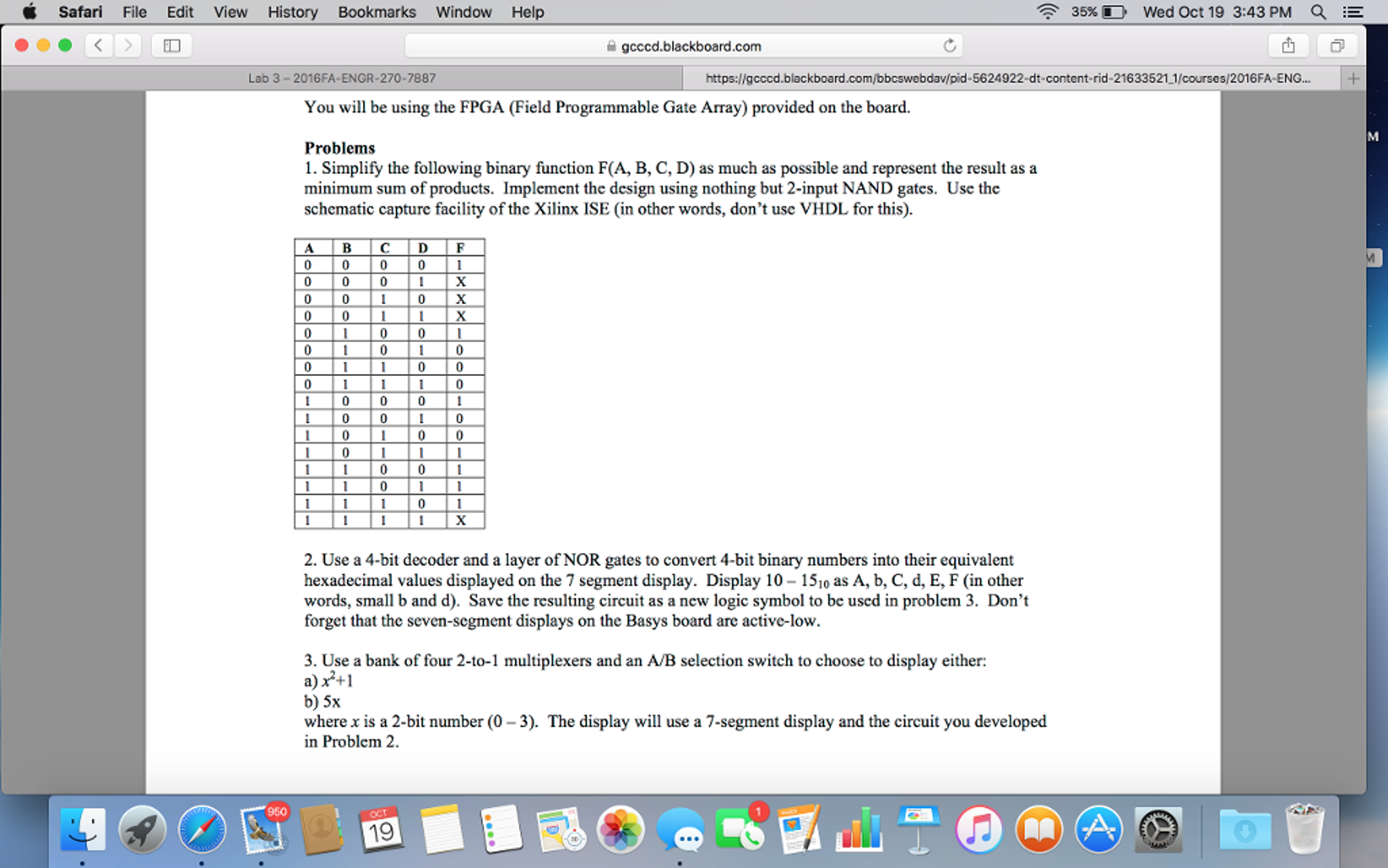 Simplify the following binary functions F(A, B, C, D) | Chegg.com