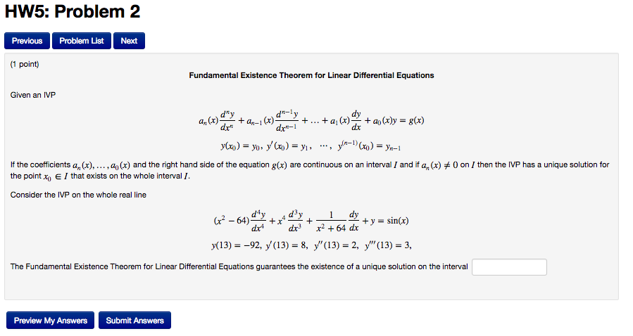 Solved Hw5 Problem 2 Previous Problem Listnext 1 Point 