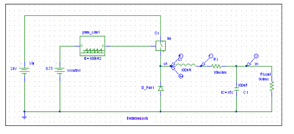 Step-Down (Buck) DC-DC Converters: pSpice | Chegg.com