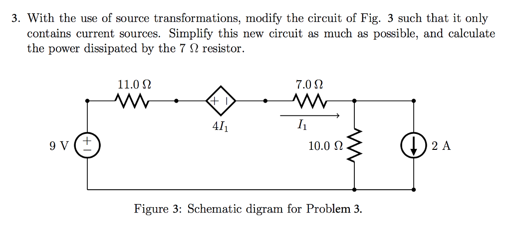 Solved With the use of source transformations, modify the | Chegg.com