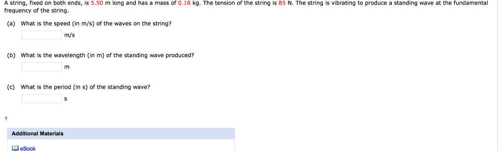 Solved A string, fixed on both ends, is 5.50 m long and has | Chegg.com