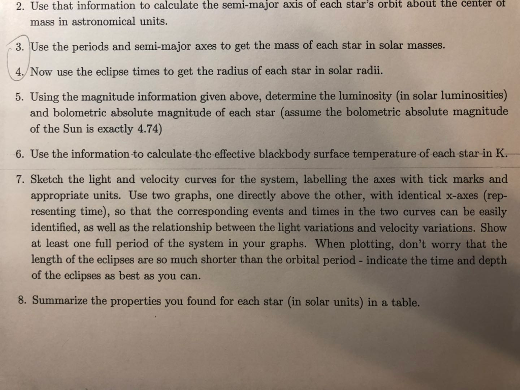 An eclipsing-spectroscopic binary consisting of two | Chegg.com