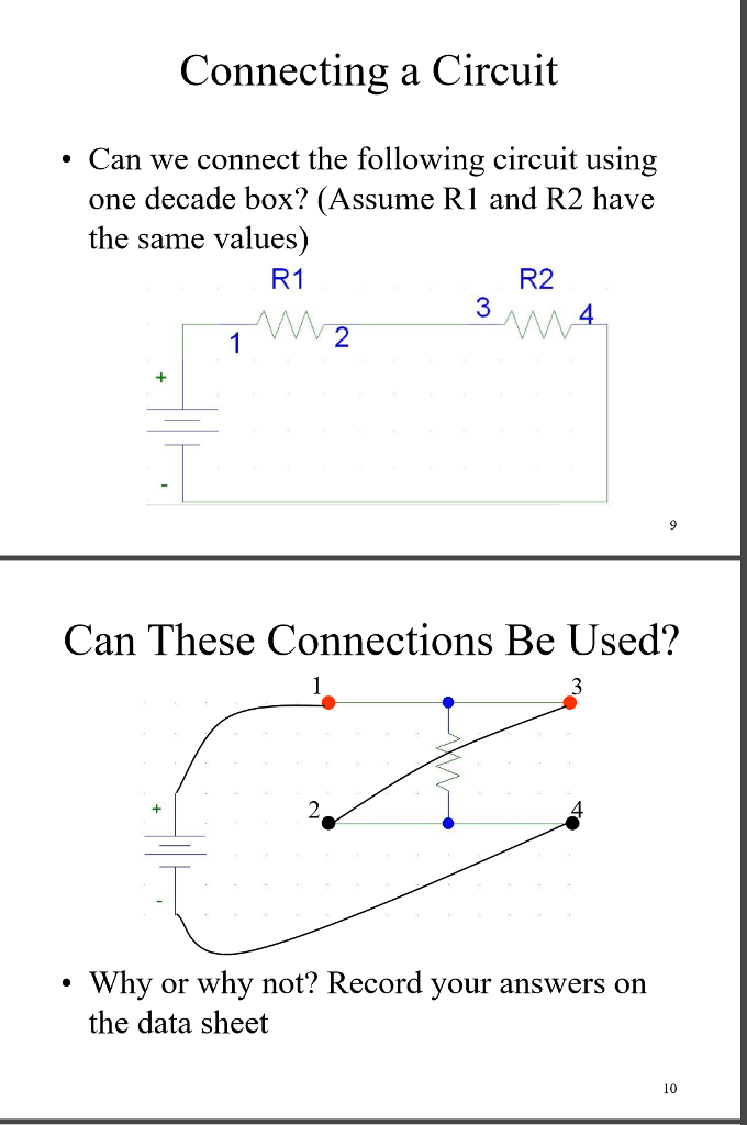 Solved Connecting a Circuit . Can we connect the following | Chegg.com