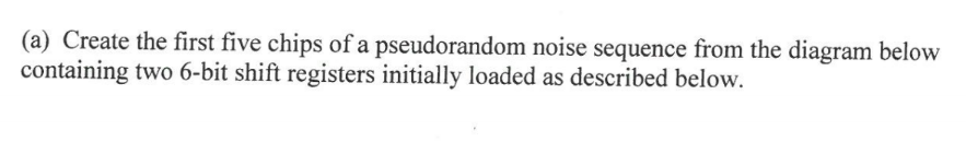 Solved (a) Create the first five chips of a pseudorandom | Chegg.com