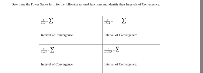 Solved Determine the Power Series form for the following | Chegg.com