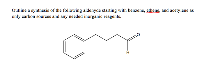 Solved Outline a synthesis of the following aldehyde | Chegg.com