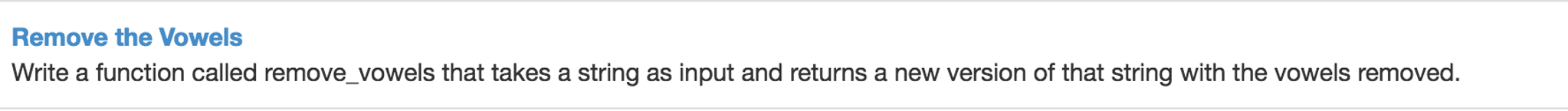 Solved Write a function called remove_vowels that takes a | Chegg.com