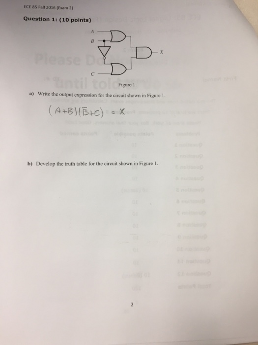 Solved Write the output expression for the circuit shown | Chegg.com