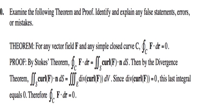 Solved 0. Examine the following Theorem and Proof. Identify | Chegg.com